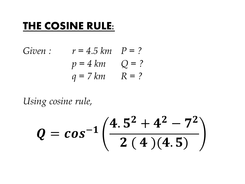 The Cosine Rule | IGCSE at Mathematics Realm