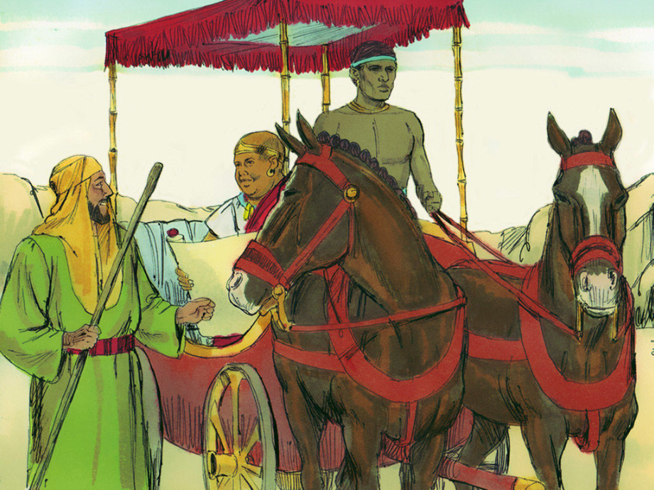 Philip Tells an Ethiopian Man about Jesus