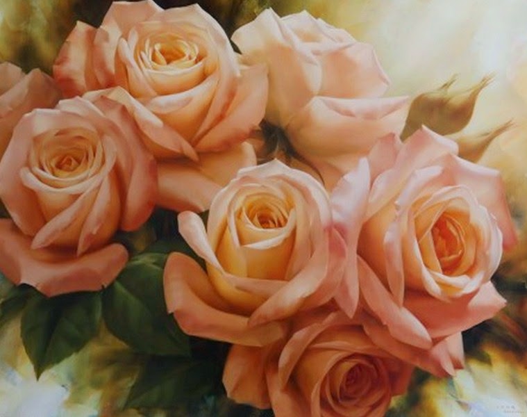 Historia y evolución de la pintura artística : (Flores) Cuadros de Rosas