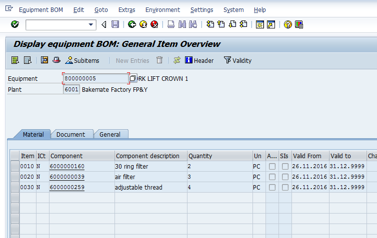 Oragon Stuff: Display Equipment BOM