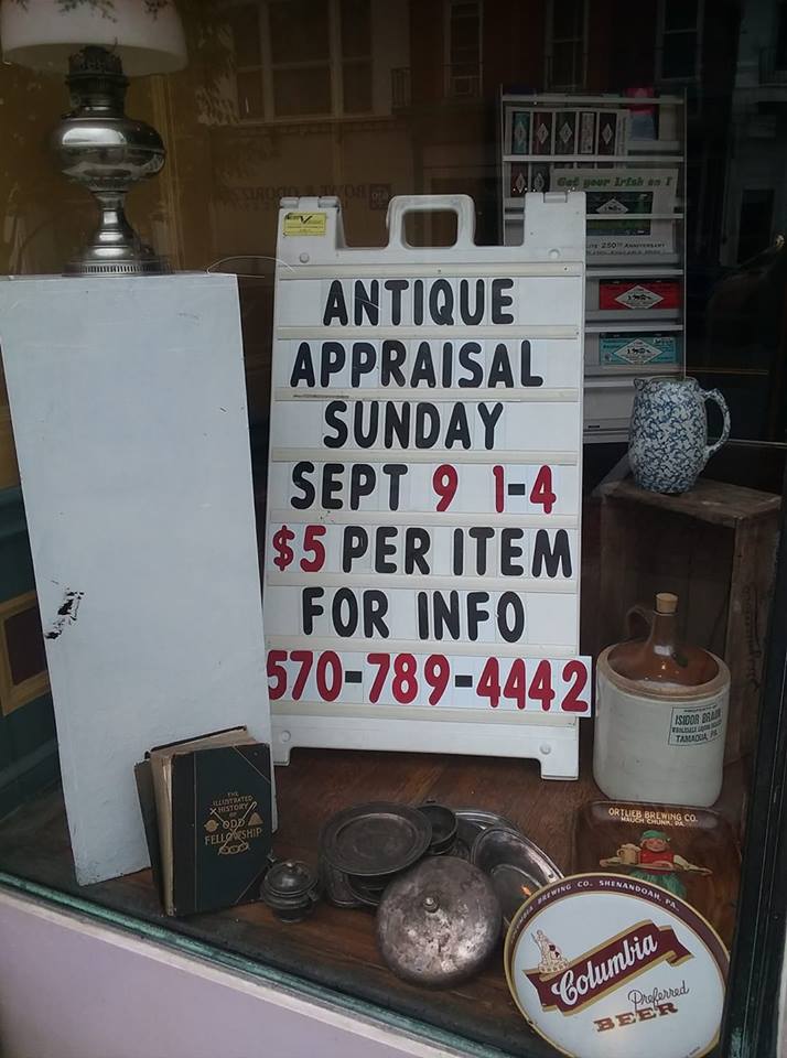 Antique Appraisal Fair This Sunday in Tamaqua