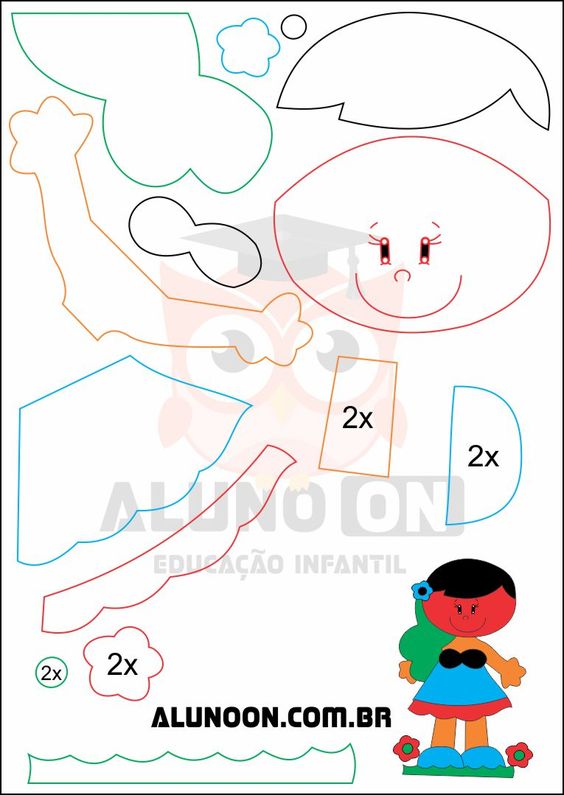 8 Bonecos de EVA com moldes para imprimir - Ver e Fazer