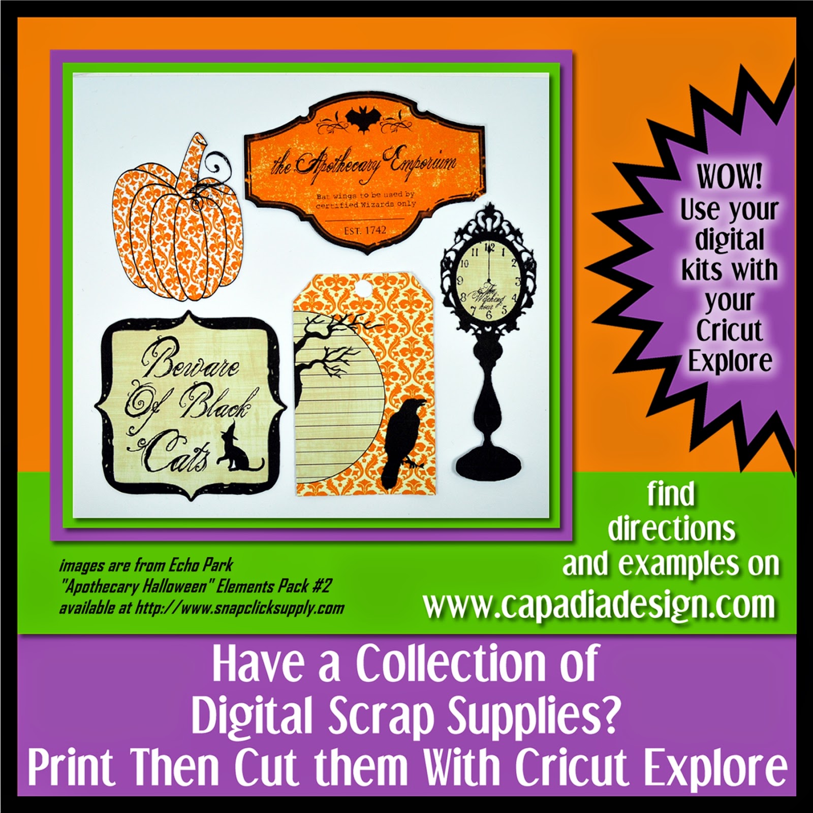 Capadia Designs: Using Your Digital Kits to Print Then Cut with the ...