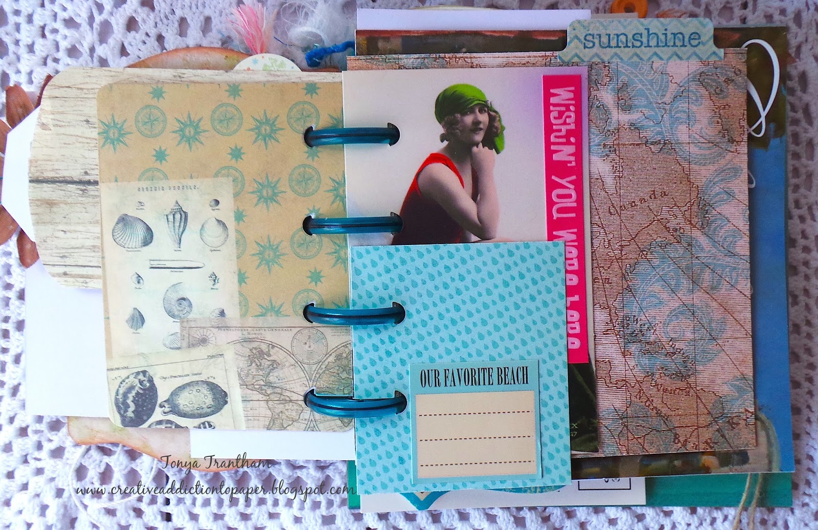 Creative Addiction to Paper: Beach Disc Junk Journal