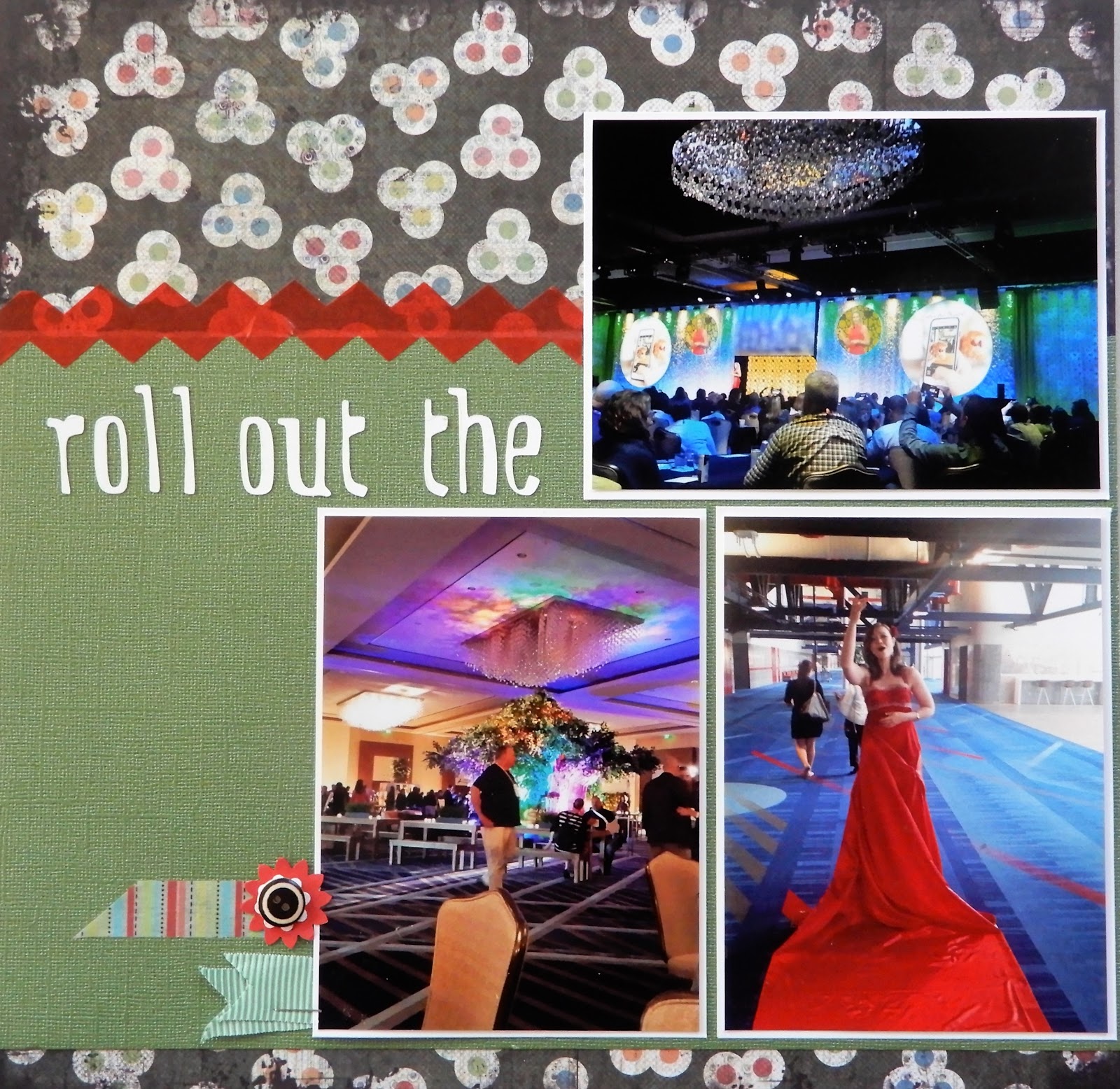 Random Memories: Two Page Scrapbook Layout - "Roll Out the Red Carpet"