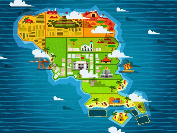 Worldbuilding : A Description of Summer Island, its Districts, and Kap