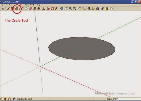 LESSON 3-4 : Drawing Circles - 888 Sketchup