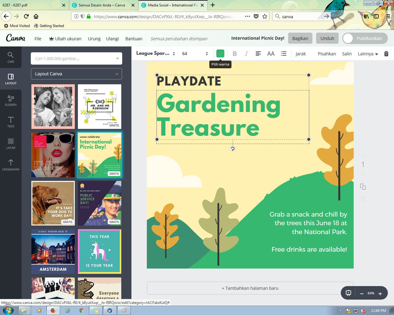 Play and Learn Corner: Membuat Desain Grafis Dengan Canva