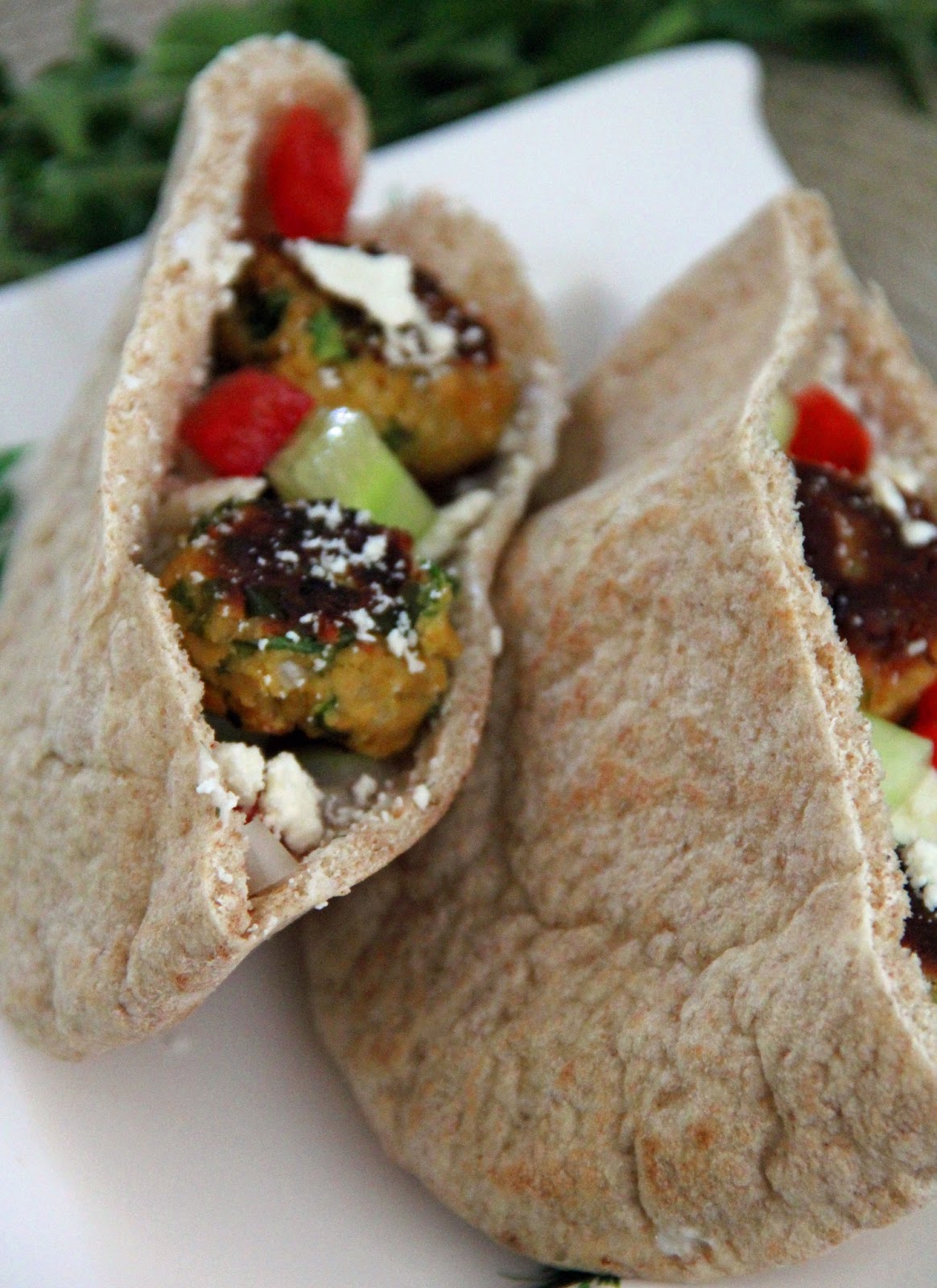 Jo and Sue: Greek Veggie "Meat"ball Pita