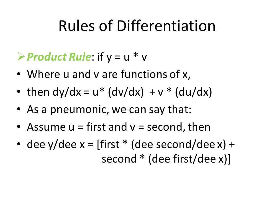 Calculus Made Simple!!!: Differential Calculus - Product Rule and ... Calculus Made Simple!!!: Differential Calculus - Product Rule and ...