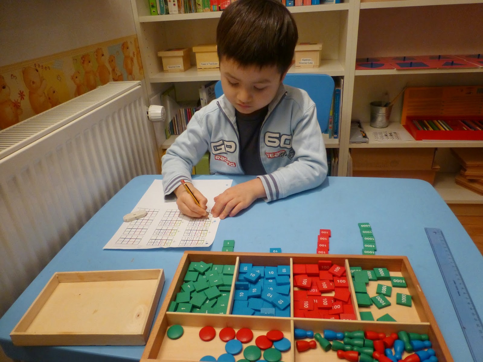 Family FECS: Montessori Activity: Stamp Game - Dynamic Addition