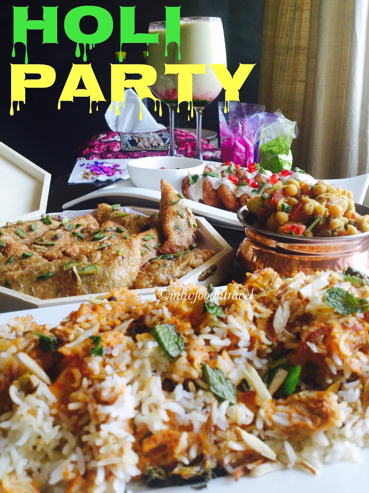 My Tryst With Food And Travel: THE HOLI PARTY - A SPLASH OF COLOURFUL ...