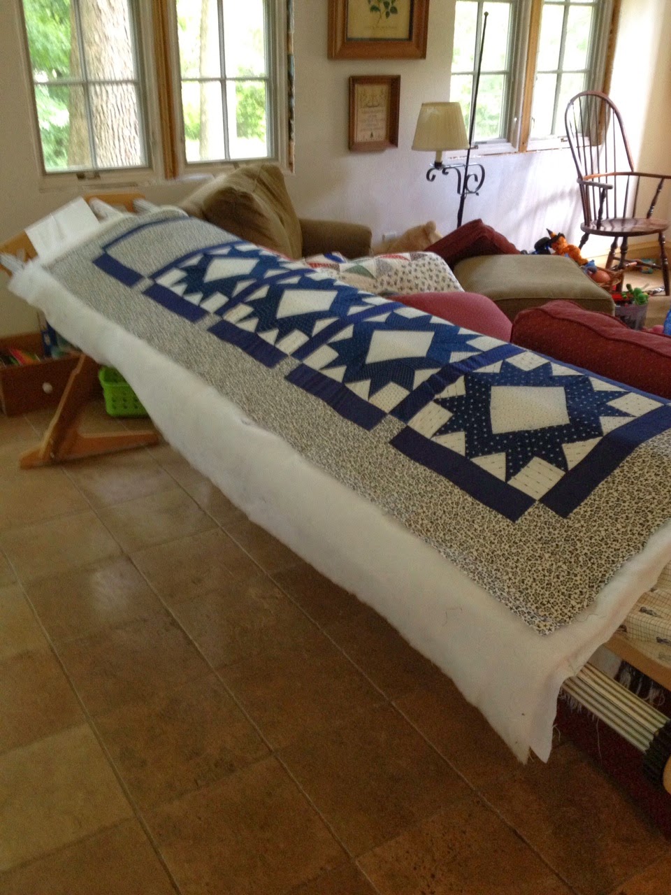 Collector With A Needle: Indigo Blocks, Treasured and Now Hand Quilted