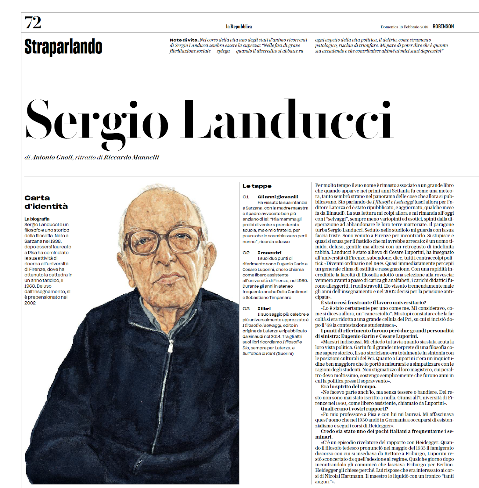 materialismo storico: Gnoli intervista Sergio Landucci