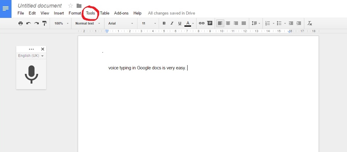 Now easily convert your voice into written words with Google Docs for free