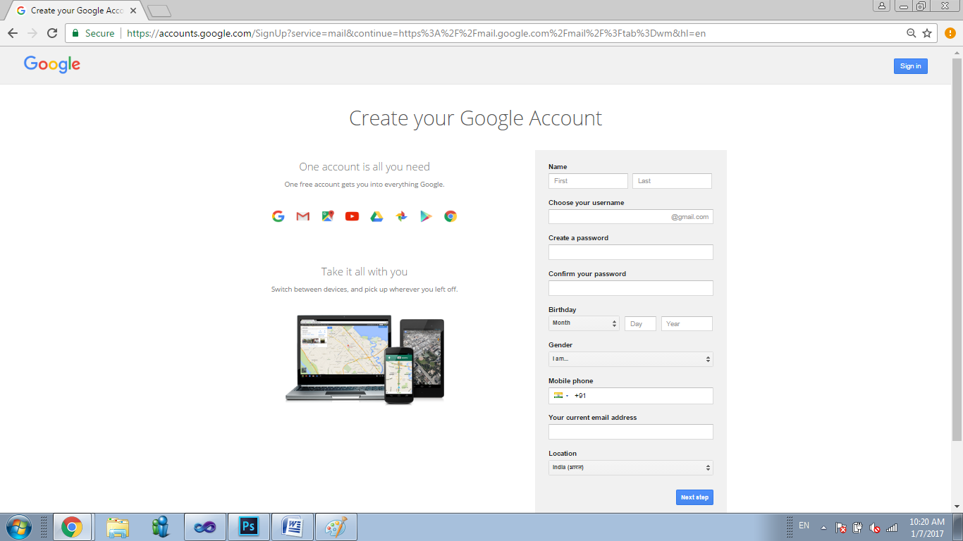 How to Create Gmail Account