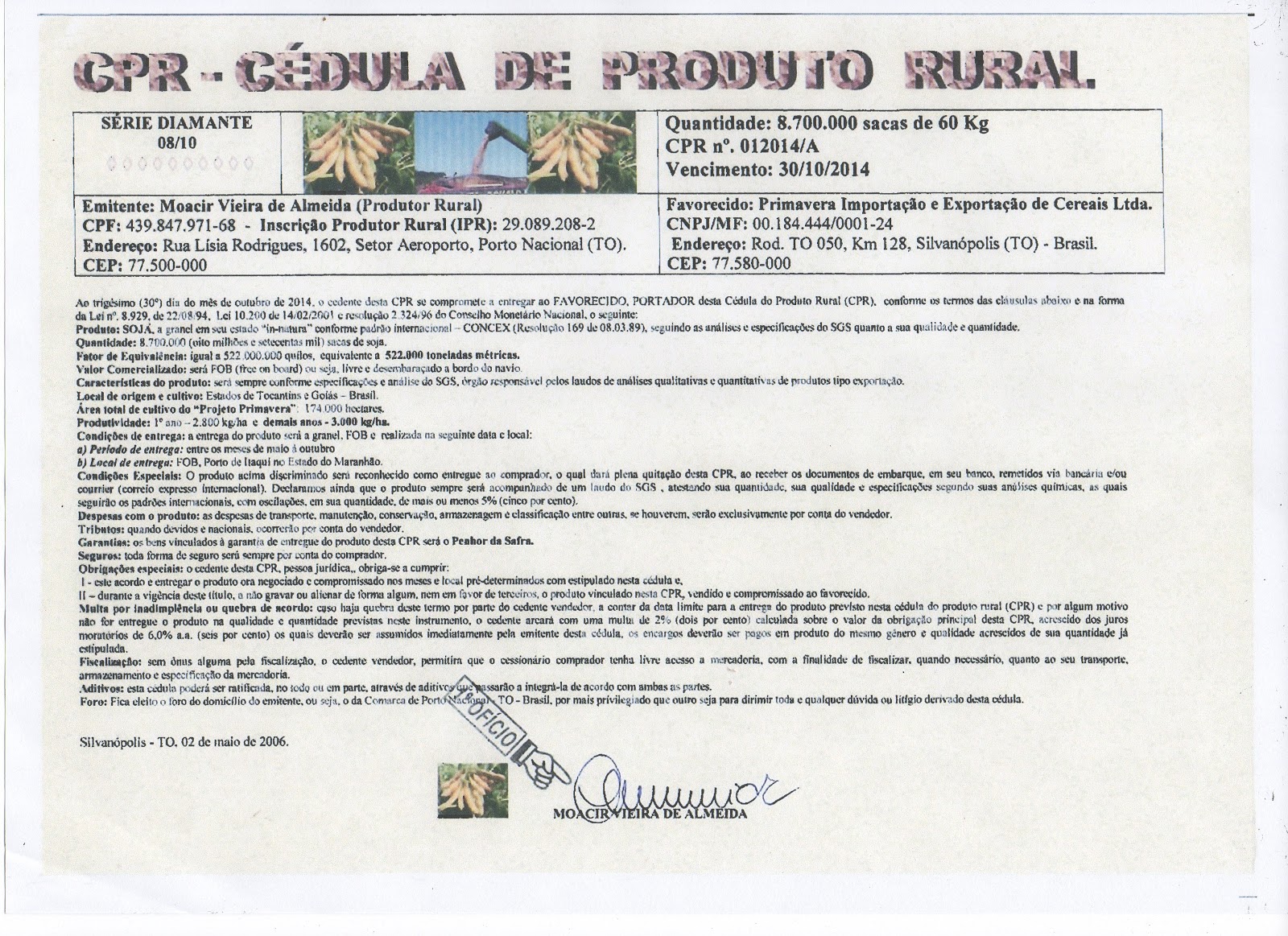 GESTÃO E CONSULTORIA: CPR - O QUE É A CEDULA DE PRODUTO RURAL E QUEM ...