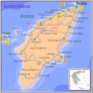 Rhodes Map Geographic City | Greece Map Provincial City