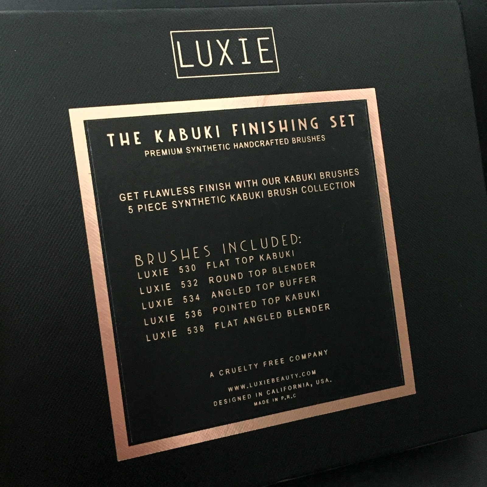 Luxie Beauty Kabuki Rose Gold Collection, Complete Face Set and ...