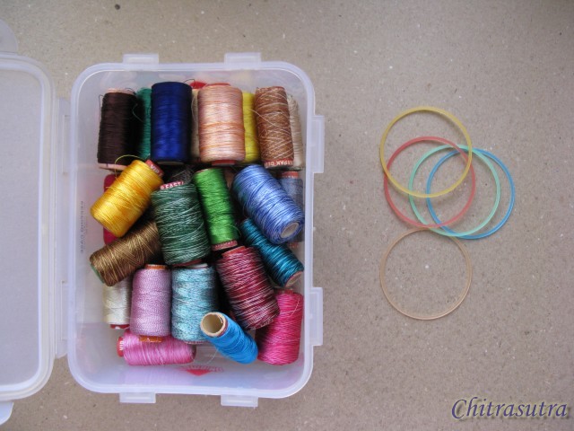 Chitrasutra: Crafturday Creative Mess 14 - Silk Yarn bangles