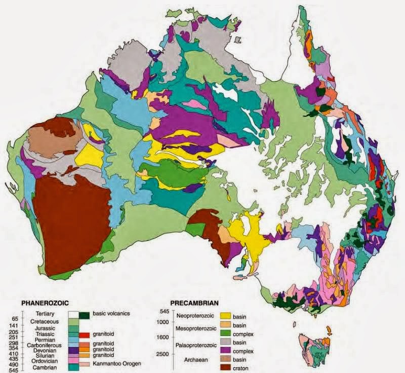 Mapa geológico de Australia