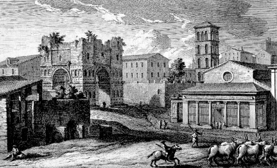 IL VELABRO IN UNA STAMPA DEL 1600