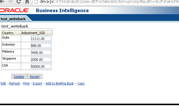 Diksha Sea: [OBIEE 11g] Write Back Setup