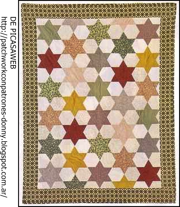 PATCHWORK= SOLO PATRONES = TODO GRATIS: ESTRELLA CON SU PATRON