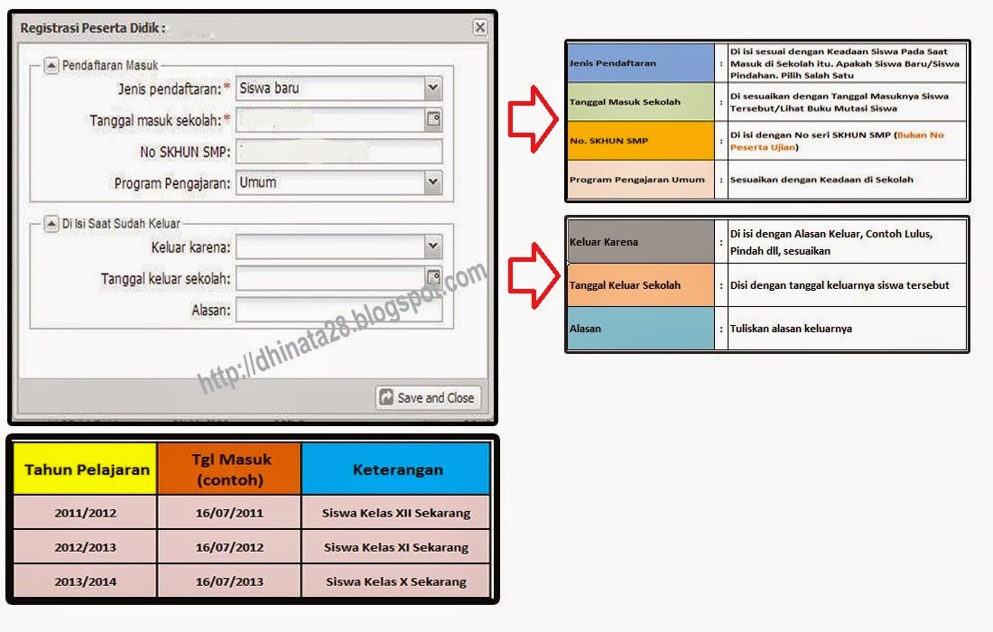 Cara Registrasi Siswa di Aplikasi Dapodikmen 2014
