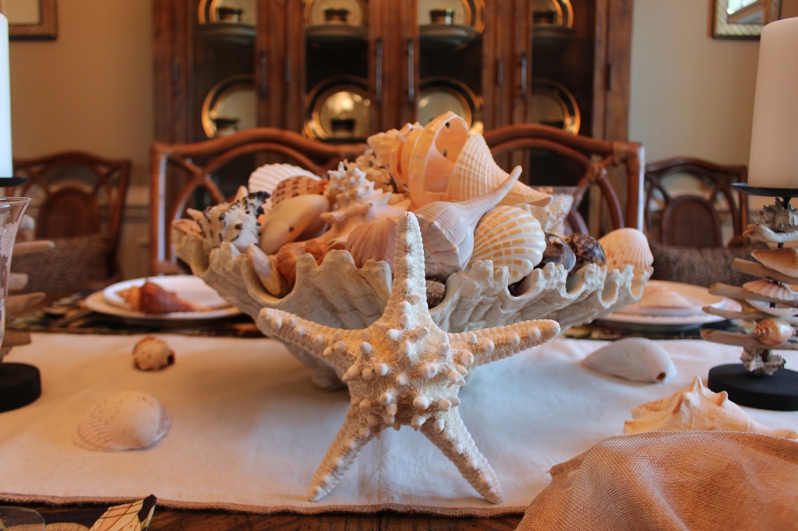 Designs by Pinky: A Summer Table with Shells