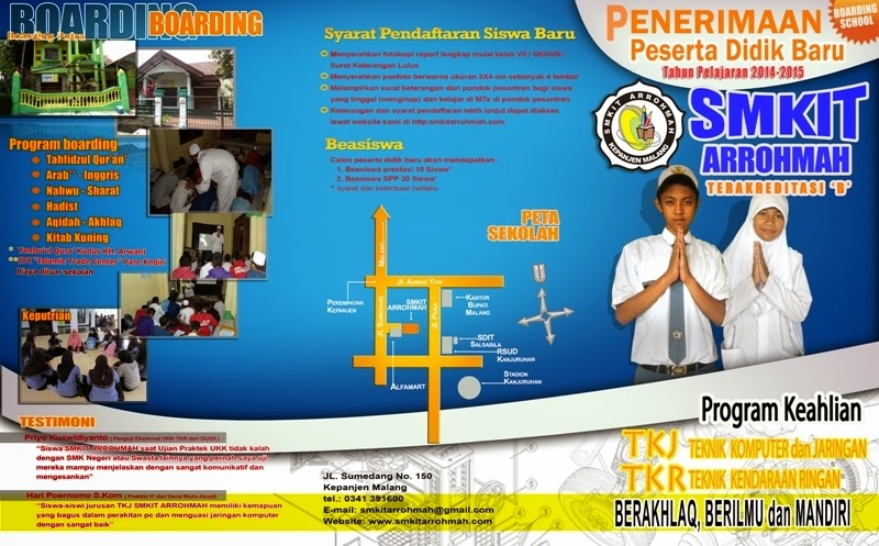 Desain Brosur PPDB ukuran A4 lipat 3 dua sisi | JASA DESAIN DAN CETAK