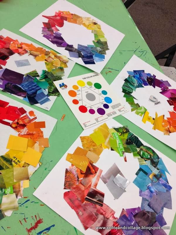 Color, collage, and much more: Figure drawing & magazine page color collage