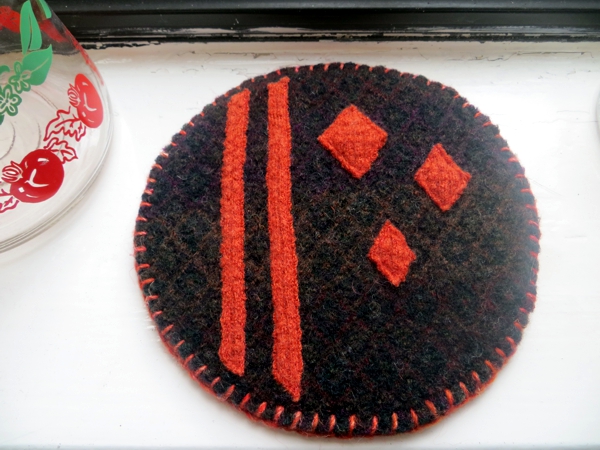 More designs for felted wool trivets