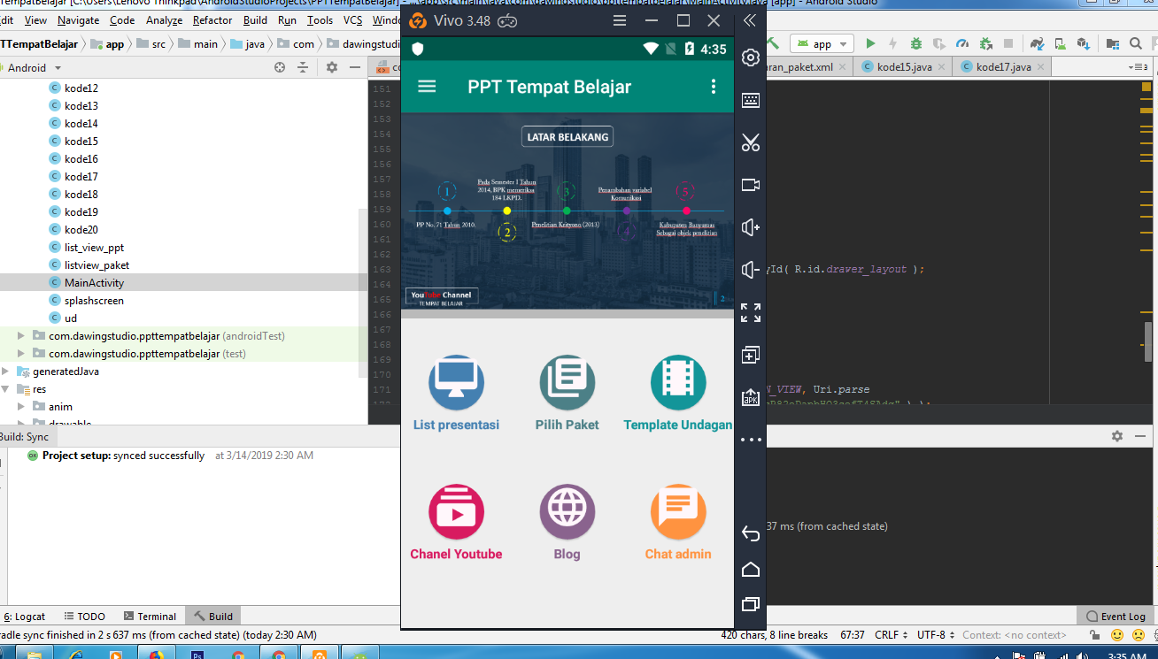 #2 Android Studio - Membuat Tampilan UI Home menarik dengan slide foto ...