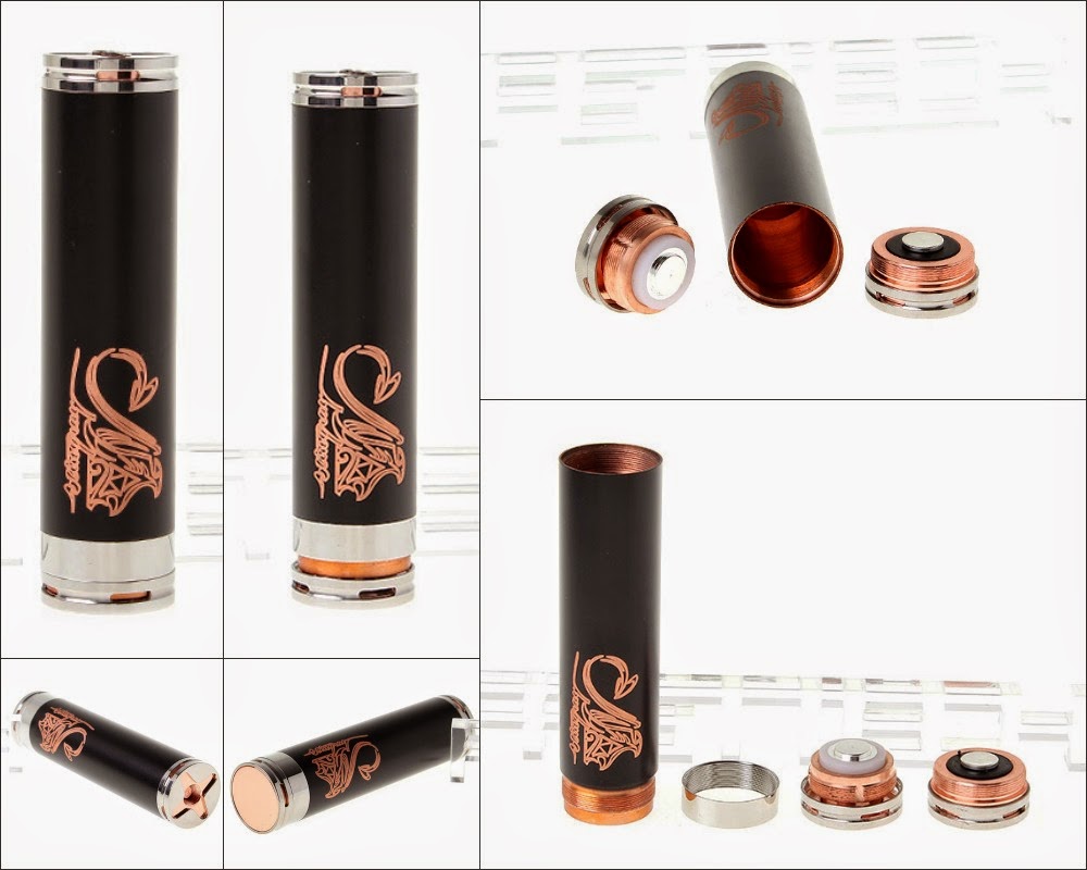Pink vapor e-cigarette: Stingray style mod copper&black tubes(3 tubes ...