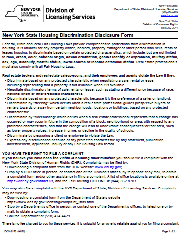 Fair Housing Disclosure / Notice / Website Requirements - Effective ...