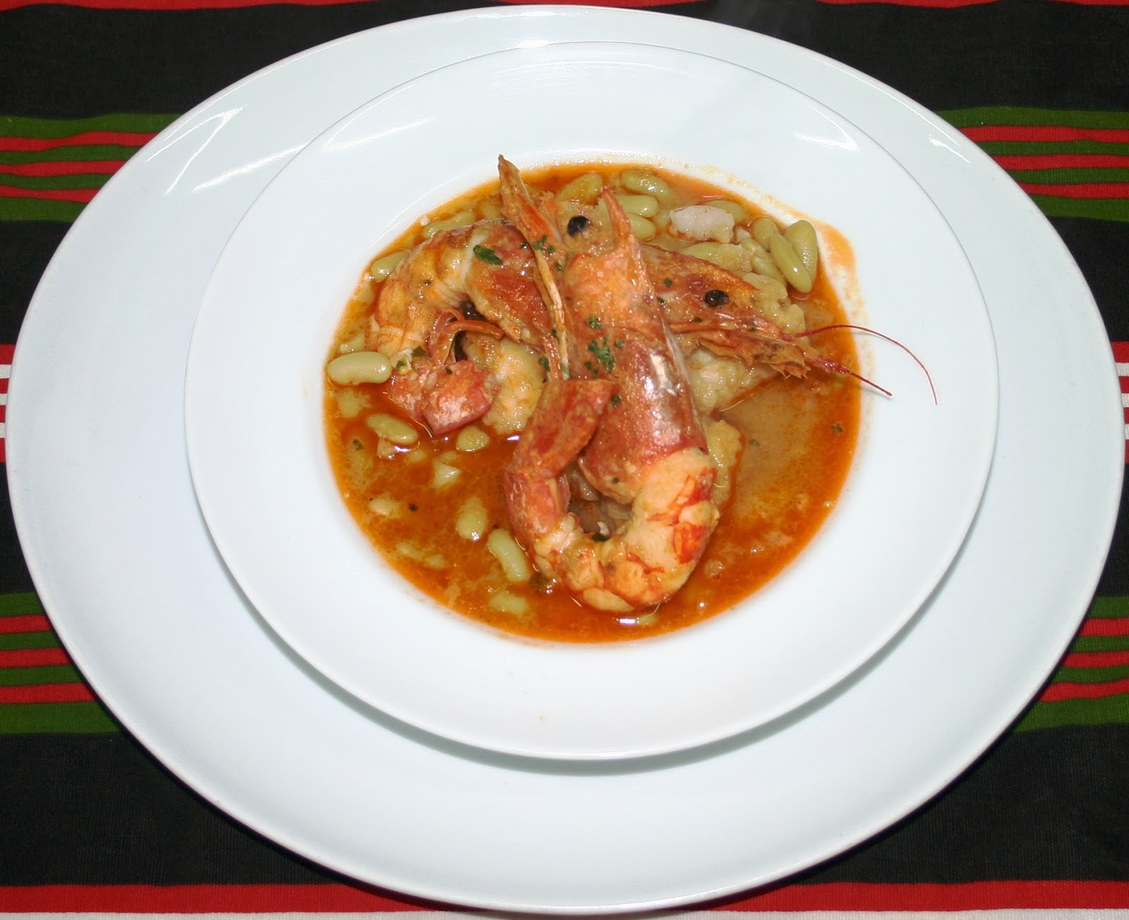 Deliciosa Gula: VERDINAS CON PIXÍN Y GAMBÓN