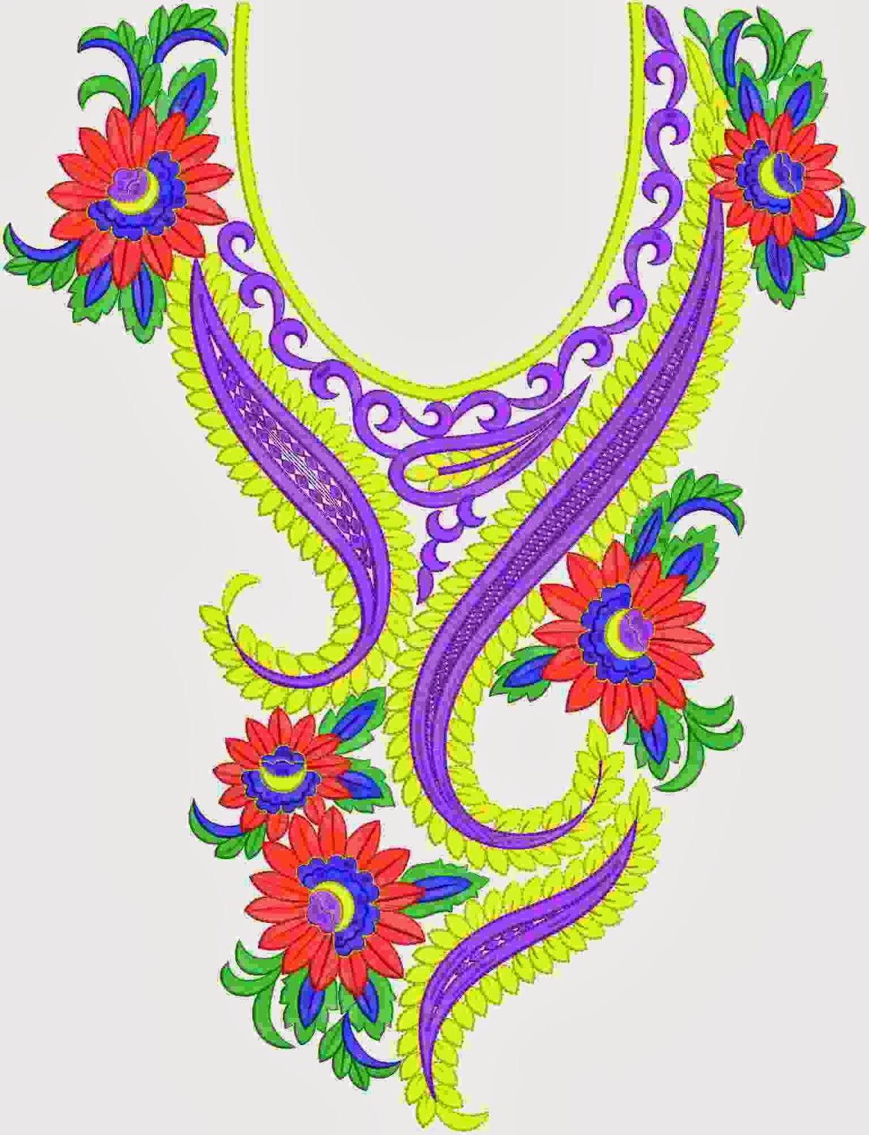 EmbDesignTube: Super Stylish Neck | Yoke | Gala Designs