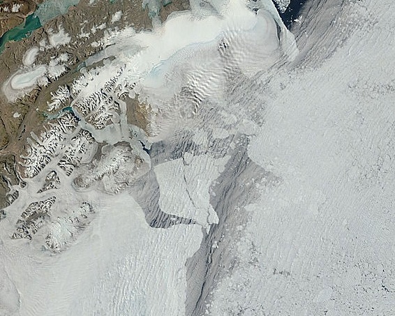 A Perfect Storm Cometh: Large Ice Shelf Breaks Free Off Eastern Greenland