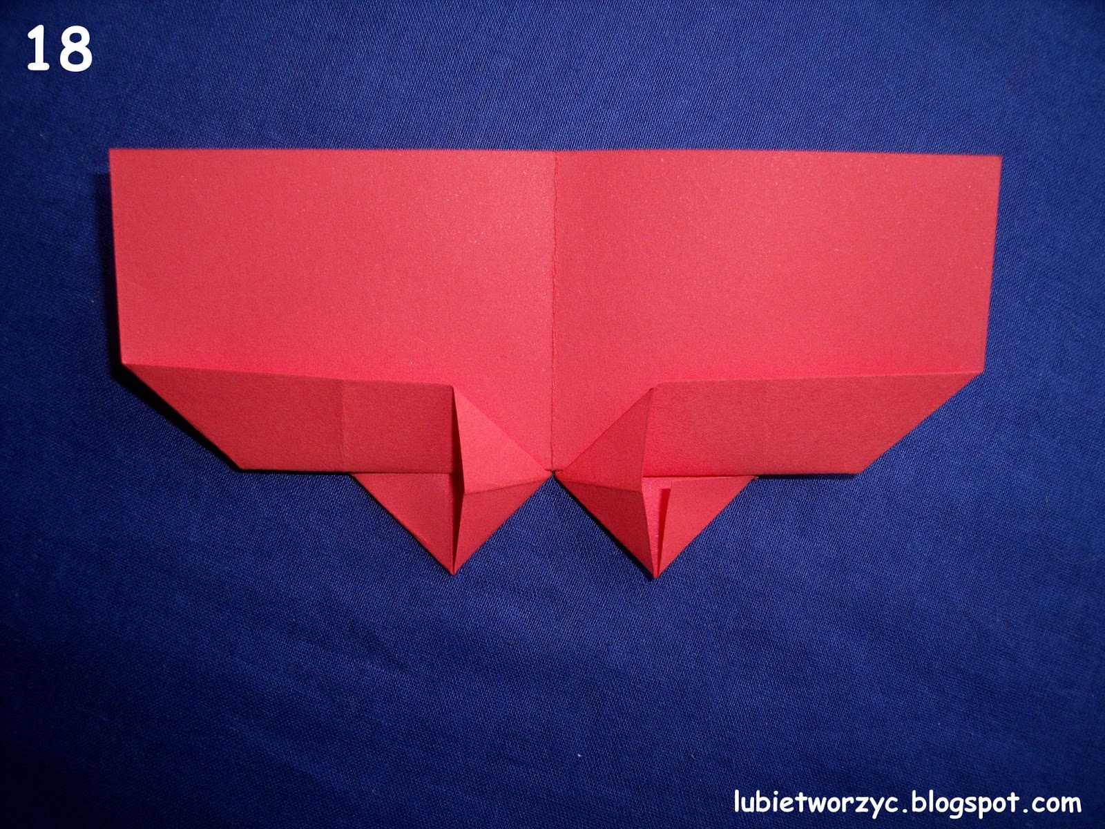 Serce origami - zakładka do książki