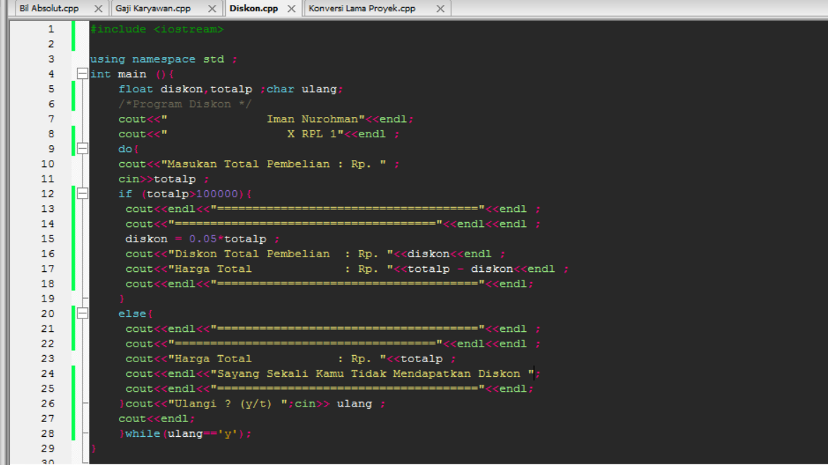 Belajar Bahasa Pemrograman C++ Menggunakan Code::Block Bag 3 - Serba ...