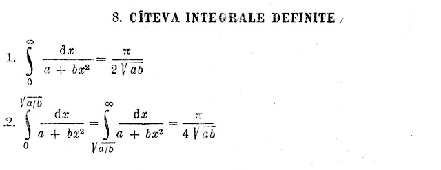 tabele matematice uzuale online: Analiză matematică. Câteva integrale ...