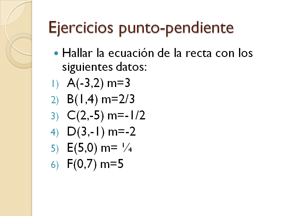 Newton Matemáticas: Ecuación de la recta. Punto Pendiente