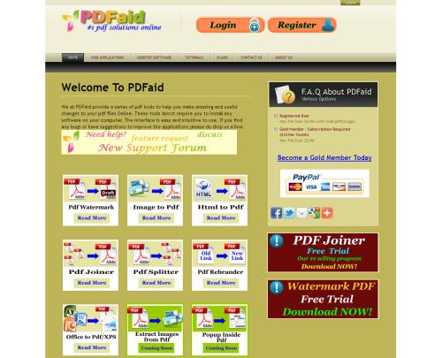 PDFaid - raccolta di strumenti online per modificare i file PDF | Rosario Ravalli