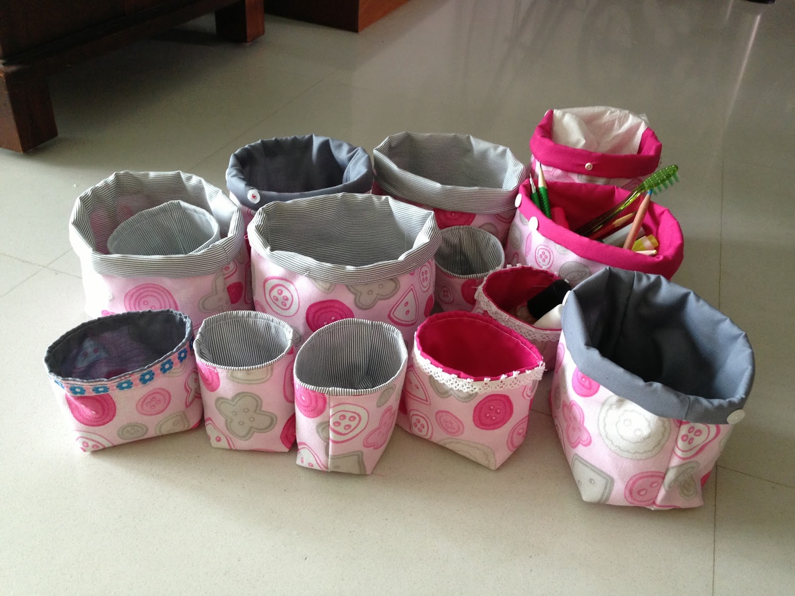 Handmade Projects by Peggy Koh: Projects - Fabric Containers/Organizers