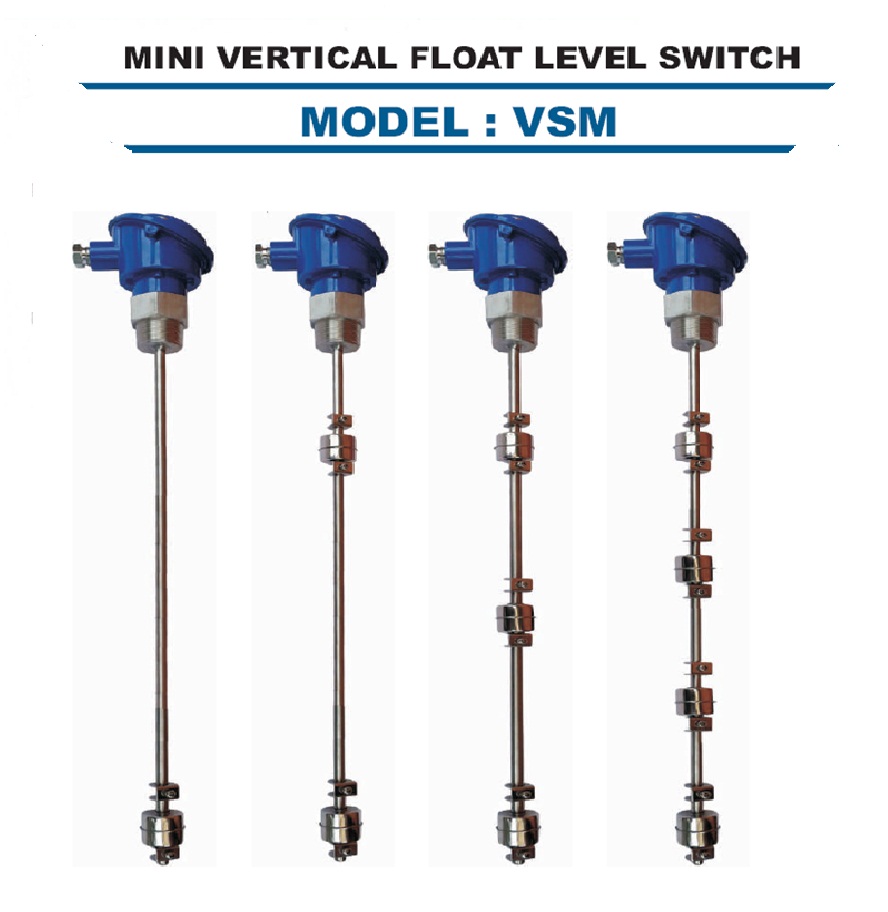 LEVEL CONTROLS : Vertical Mini Float Level Switch SUS304, SUS316LEVEL CONTROLS