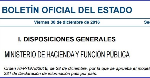 Información país por país de grupos de entidades: modelo 231 ...