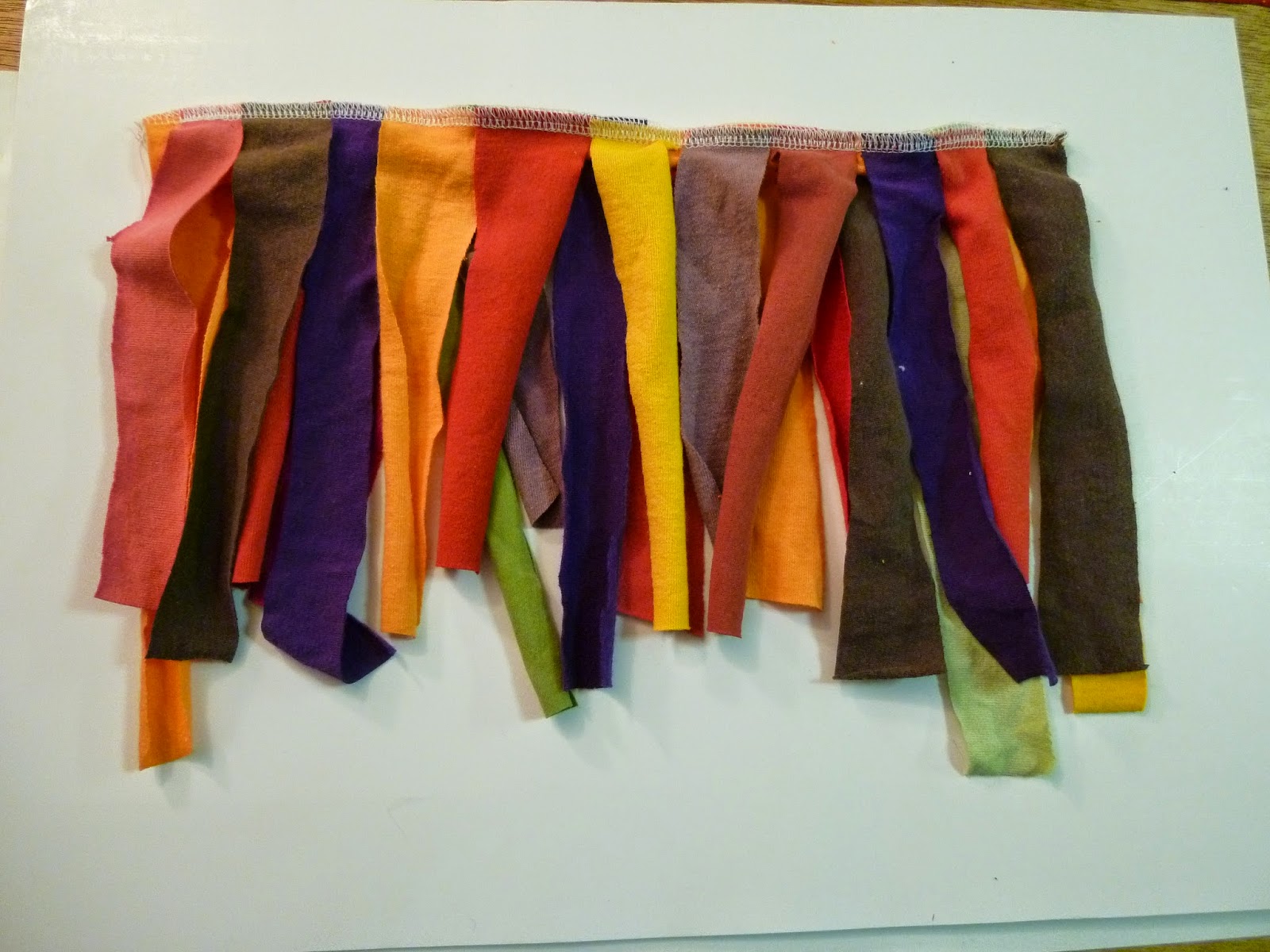 Painting on the Ceiling: Scarf Upcycled from T-Shirts