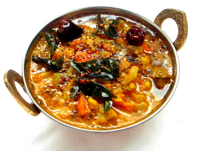 Priya's Versatile Recipes: Quick Vegetable Sambhar