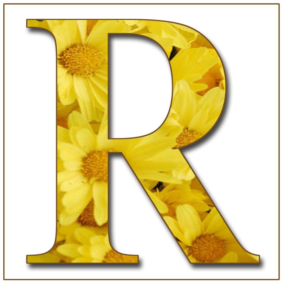 GRANNY ENCHANTED'S BLOG: "Yellow Flowers" Free Scrapbook Alphabet ...